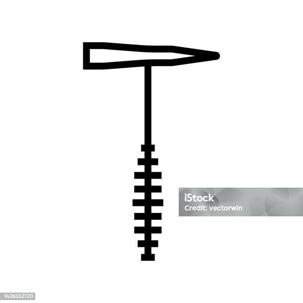 Soudeurs Marteau Ligne Doutil Icône Icône Illustration Vectorielle