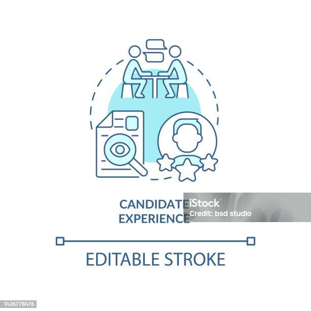 Candidate Experience Turquoise Concept Icon Stock Illustration ... Candidate Experience Turquoise Concept Icon Stock Illustration ...