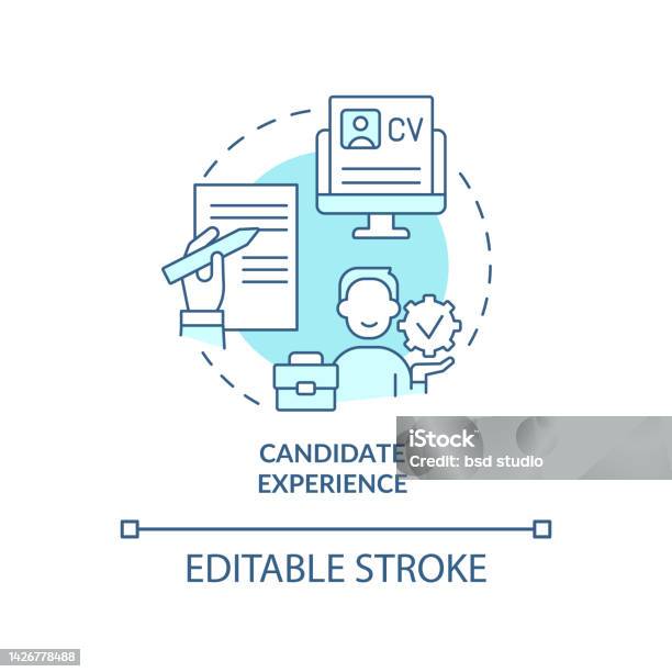 Candidate Experience Resume Turquoise Concept Icon Stock Illustration ... Candidate Experience Resume Turquoise Concept Icon Stock Illustration ...