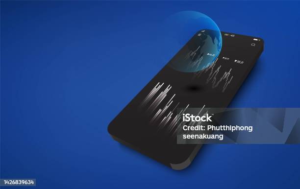 Grafik Bisnis Dunia Atau Grafik Pasar Saham Atau Grafik Perdagangan