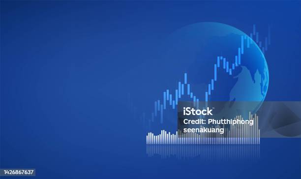 Grafik Bisnis Dunia Atau Grafik Pasar Saham Atau Grafik Perdagangan