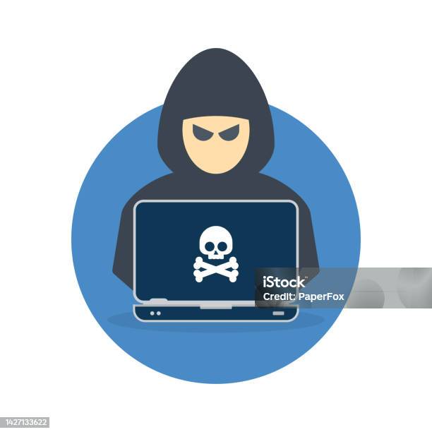 Hacker Cyber Kriminal Dengan Laptop Mencuri Data Pribadi Pengguna ... Hacker Cyber Kriminal Dengan Laptop Mencuri Data Pribadi Pengguna ...