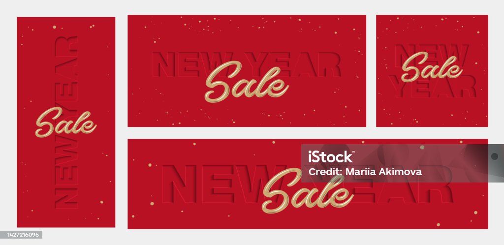 Vector Set Of Craft Paper Cut Red Shapes Font 3d Characters Isolated