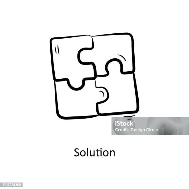 Illustration De Conception Dicône De Contour De Solution Symbole De