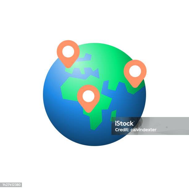 Earth Globe Location Pins Stock Illustration - Download Image Now ... Earth Globe Location Pins Stock Illustration - Download Image Now ...