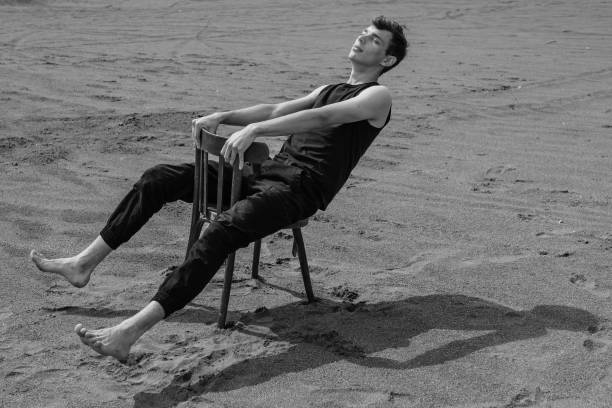 Free Stock Photo of Male Actor Sitting On Chair - B&W | Download Free ...