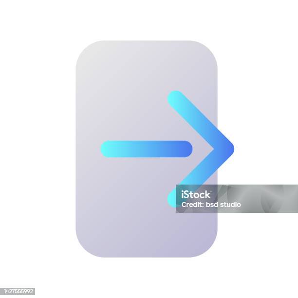 Logout Pixel Perfect Flat Gradient Twocolor Ui Icon Stock Illustration ... Logout Pixel Perfect Flat Gradient Twocolor Ui Icon Stock Illustration ...