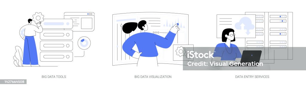 Database Management Abstract Concept Vector Illustrations Stock
