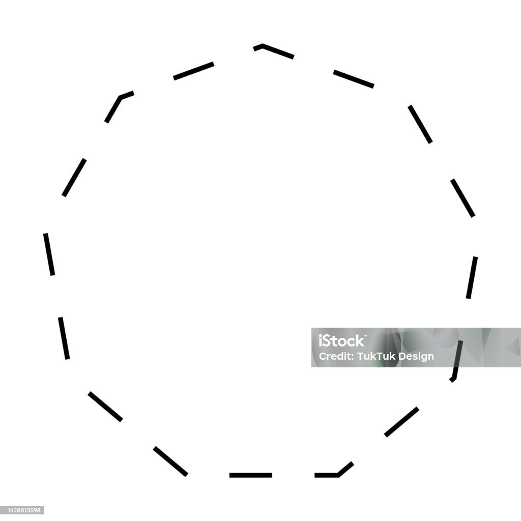 Vetores De Ícone Vetor De Forma Tracejada Do Símbolo Nonagon Para