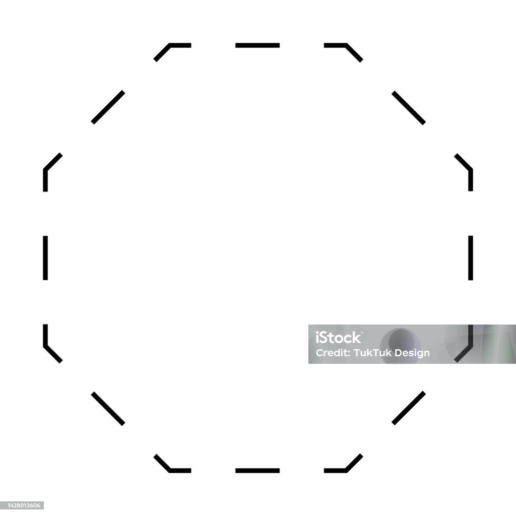 Octagon Shape Dashed Symbol Vector Icon For Creative Graphic Design Ui ... Octagon Shape Dashed Symbol Vector Icon For Creative Graphic Design Ui ...