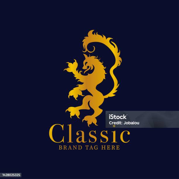 Classic Heraldic Lion Icon Symbol Stock Illustration - Download Image ... Classic Heraldic Lion Icon Symbol Stock Illustration - Download Image ...