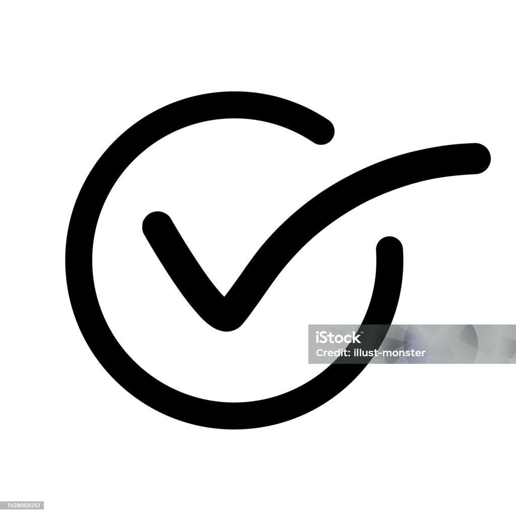 Symbole De Coche Approbation Ou Accord Signature Dauthentification