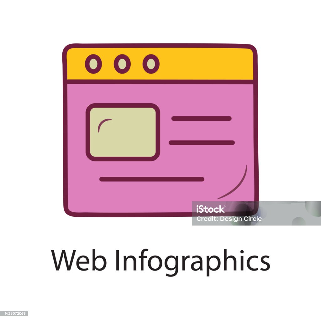 Web Infographics Filled Outline Icon Design Illustration Data Symbol On