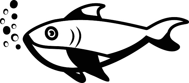 Cute Shark Concept Vector Icon Design Symbole De Créature Aquascaping