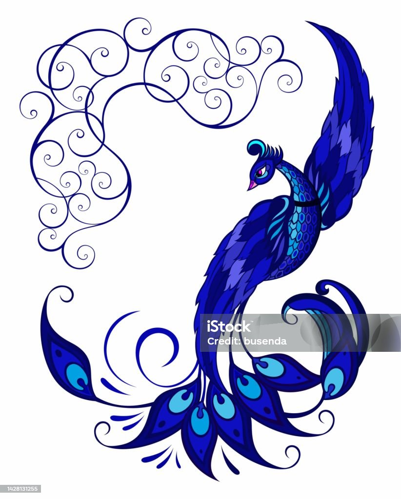 Decorative Peacock Design Stock Illustration Download Image Now