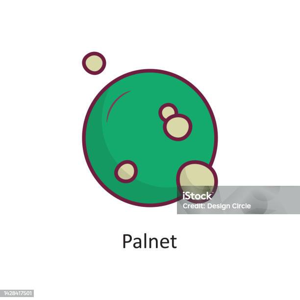 Planète Vecteur Contour Rempli Illustration De Conception Dicône