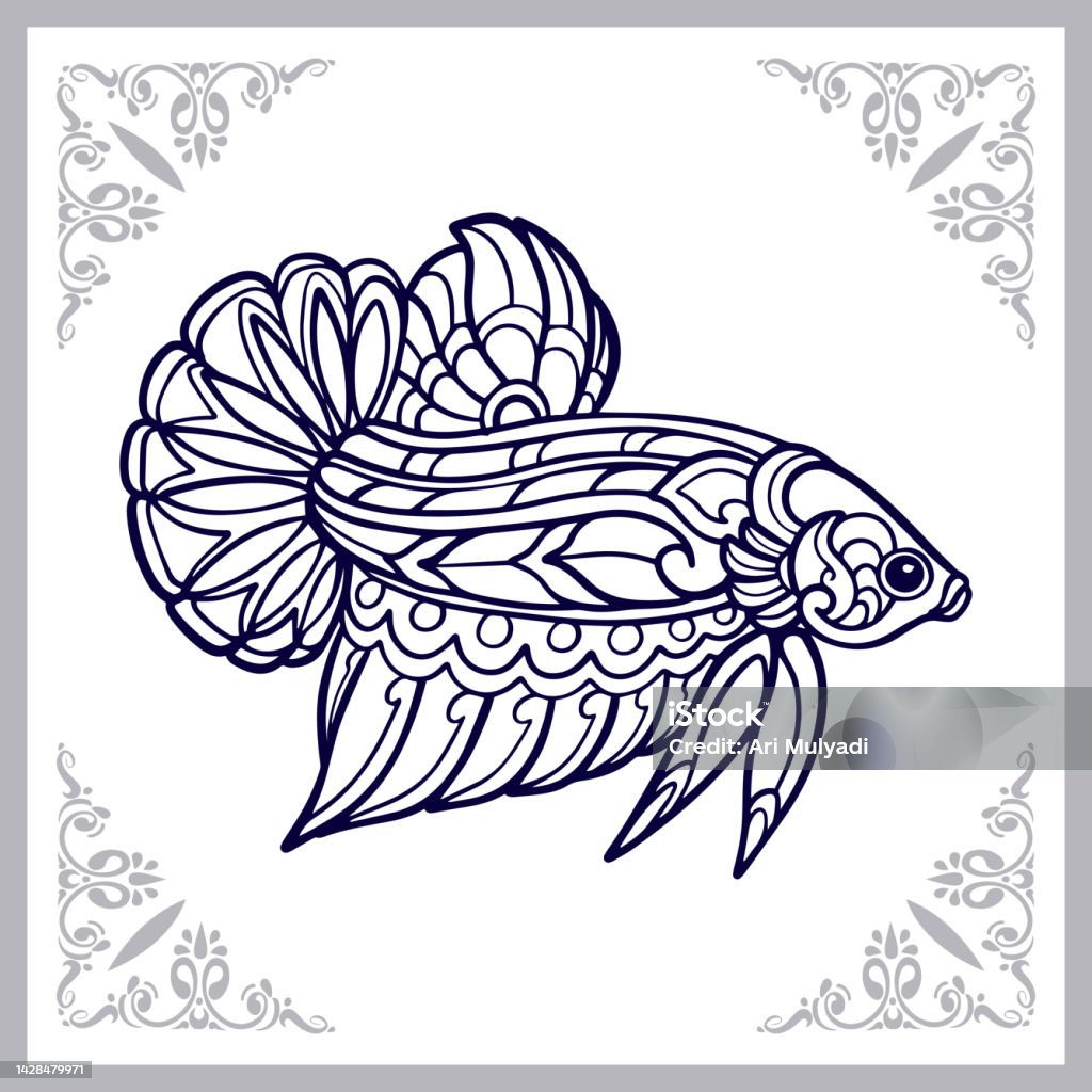 Seni Mandala Ikan Cupang Berwarnawarni Yang Diisolasi Dengan Latar ... Seni Mandala Ikan Cupang Berwarnawarni Yang Diisolasi Dengan Latar ...