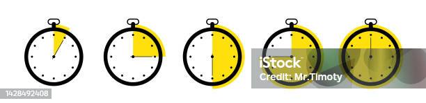 Timers Icon Set Stopwatch Timer Icons Set Timer And Stopwatch Icons Countdown Timer Collection