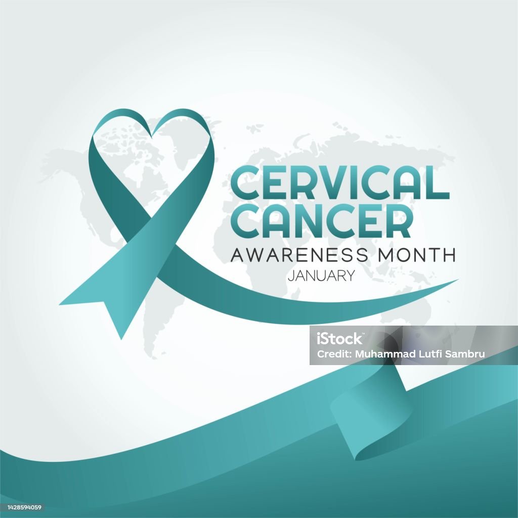 January Is Cervical Cancer Awareness Month Vector Illustration Suitable