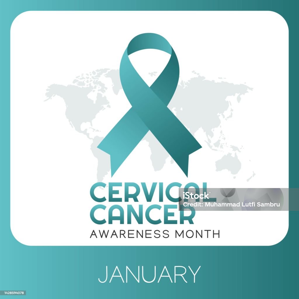 January Is Cervical Cancer Awareness Month Vector Illustration Suitable