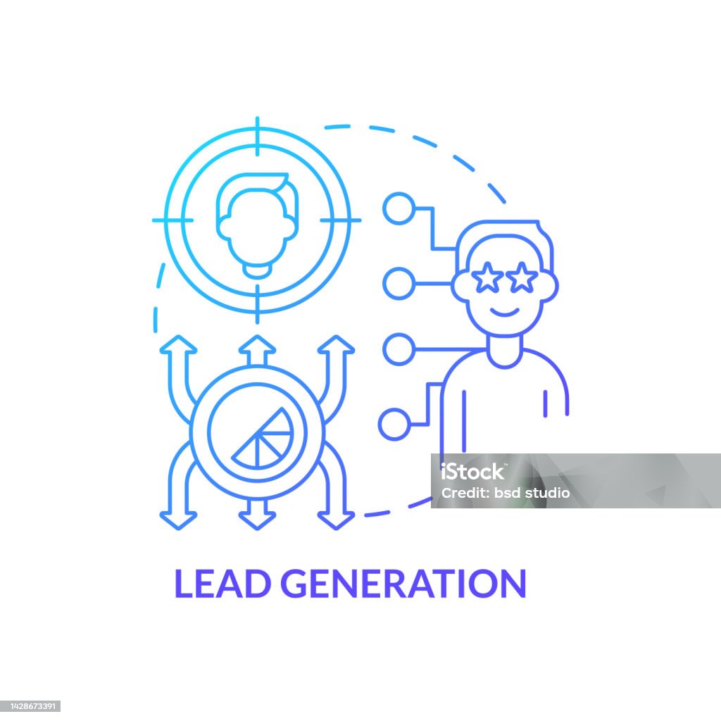 Ilustración de Icono De Concepto De Gradiente Azul De Generación De ... Ilustración de Icono De Concepto De Gradiente Azul De Generación De ...
