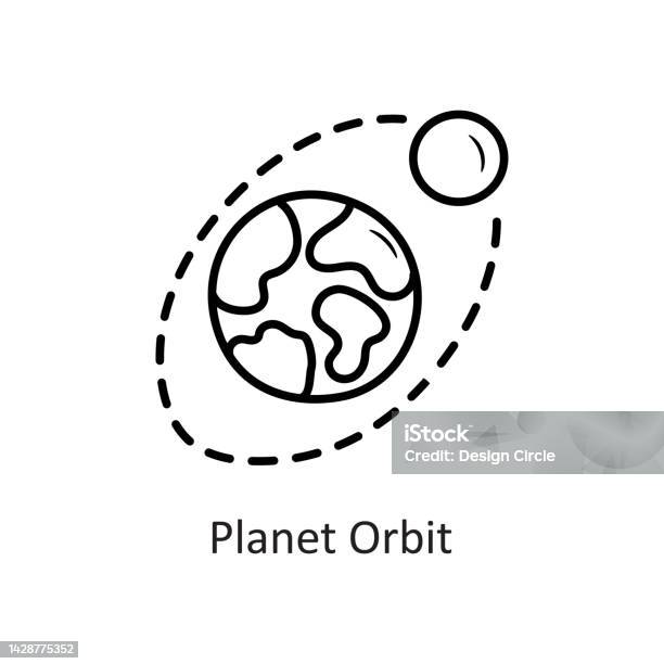 Plan Du Vecteur Planète Contour De Licône Illustration De Conception