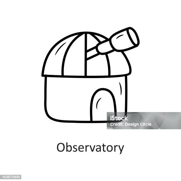 Ilustrasi Desain Ikon Garis Besar Vektor Observatorium Simbol Spasi ... Ilustrasi Desain Ikon Garis Besar Vektor Observatorium Simbol Spasi ...