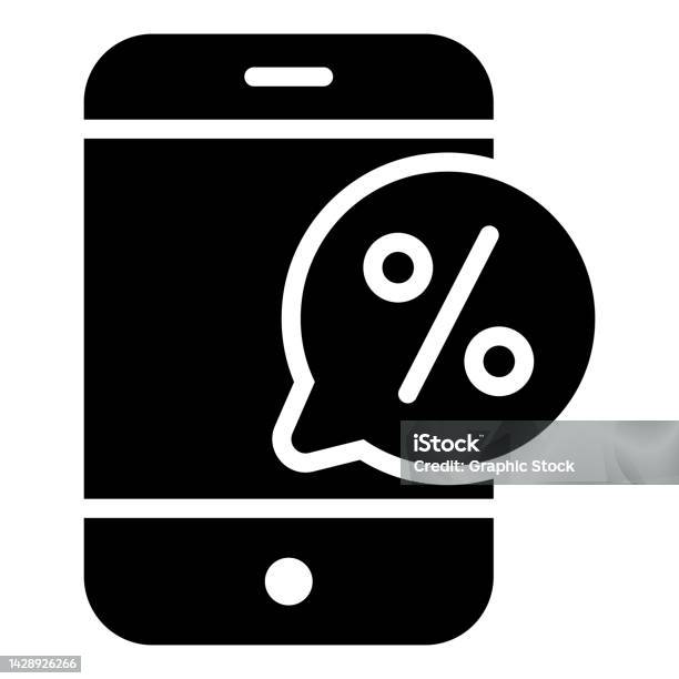 Icône De Glyphe Vectoriel De Réduction Mobile Icône Dachat Et De Vente