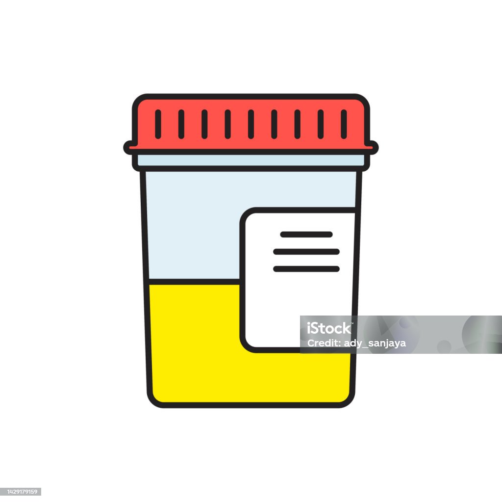 Urine Test Icon Medical Clipart Isolated On White Background Stock Illustration Download Image