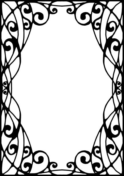 Kerawang Border Vector Clipart