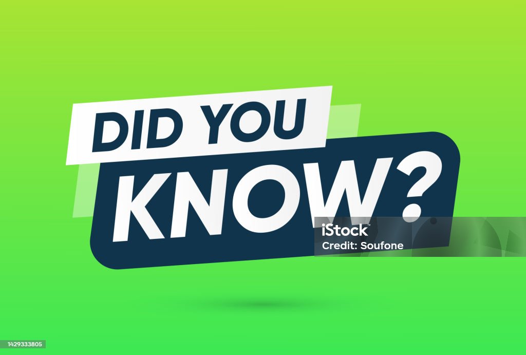 Did You Know Speech Bubble Banner On Green Background Vector Design ... Did You Know Speech Bubble Banner On Green Background Vector Design ...