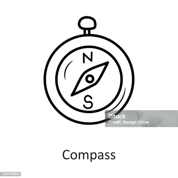 Boussole Contour Vectoriel Illustration De Conception Dicônes Symbole