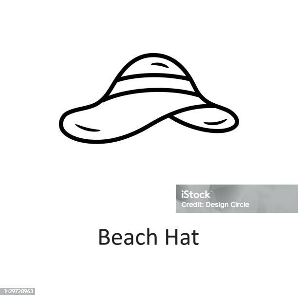 Illustration De Conception Dicône De Contour Vectoriel De Chapeau De