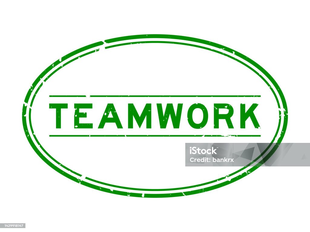 Grunge Green Teamwork Word Oval Rubber Seal Stamp Dengan Latar Belakang ... Grunge Green Teamwork Word Oval Rubber Seal Stamp Dengan Latar Belakang ...