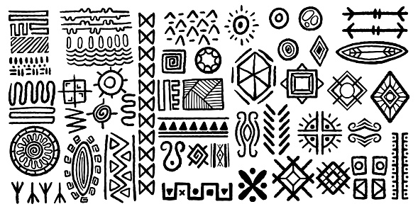 Forty Eight Tribal Ethnic Hand Drawing Set Elements Set Of Aztec Tribal ... Forty Eight Tribal Ethnic Hand Drawing Set Elements Set Of Aztec Tribal ...