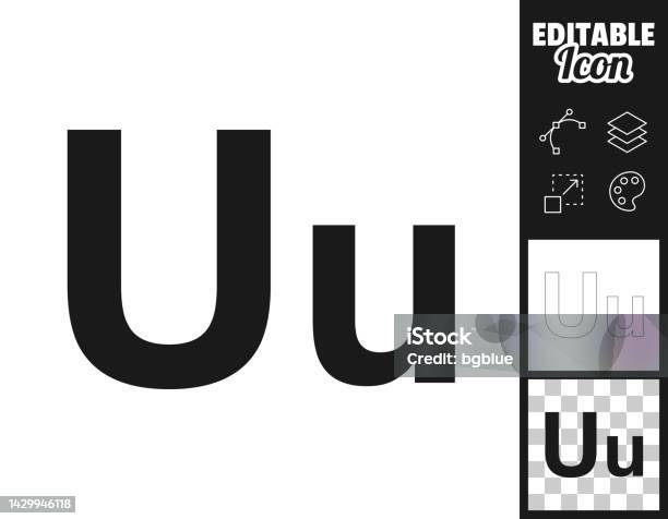 Lettre U Majuscules Et Minuscules Icône Pour Le Design Facilement