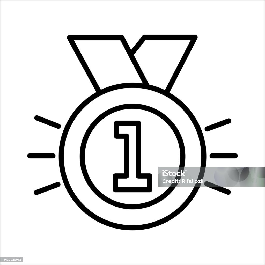 Médaille Icône Logo Design Vector Template Illustration Signe Et