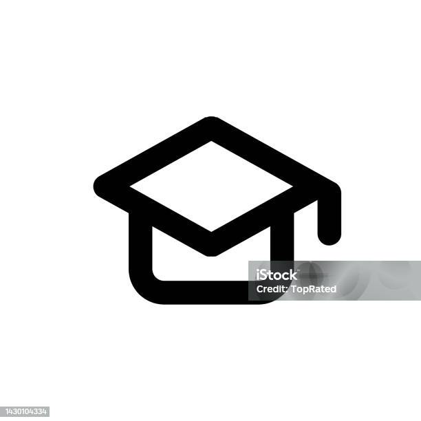 Icône Vectorielle De Capuchon De Graduation Symbole Déducation À