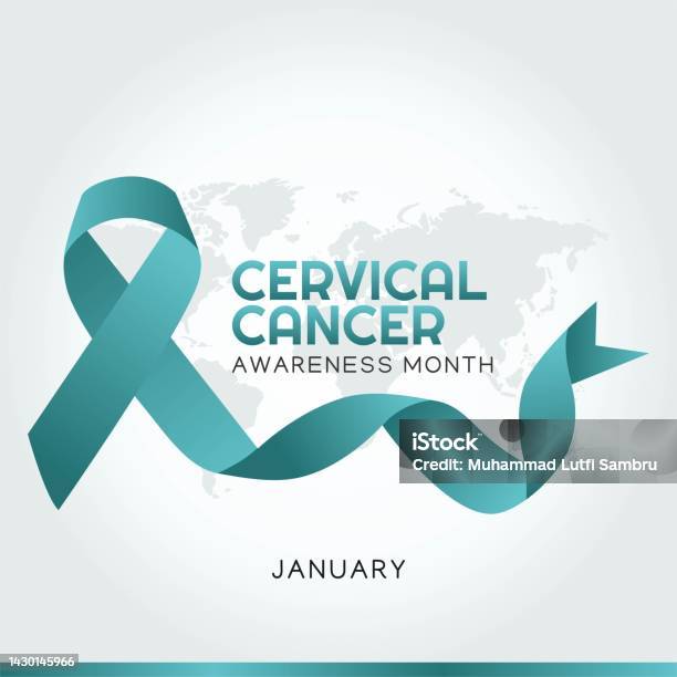 January Is Cervical Cancer Awareness Month Vector Illustration Suitable