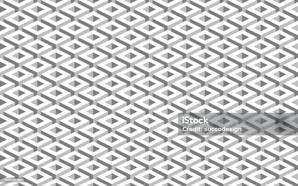 Black And White Seamless Vector Geometric Pattern Monochrome Repeating