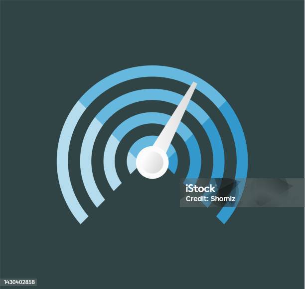 Speedometer Gauge Dial Vector Icon Isolated Stock Illustration