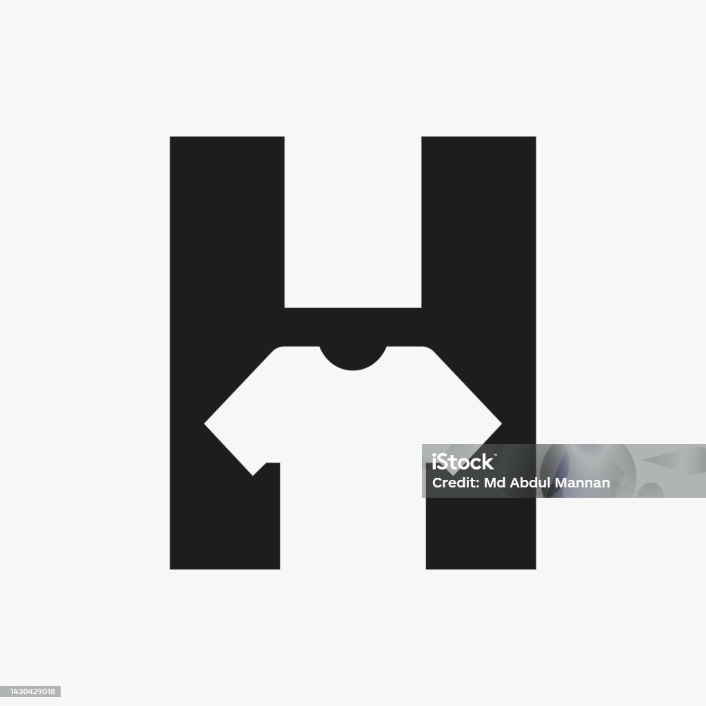 Ilustración De Concepto De Logotipo De Letra H Con Plantilla Vectorial De Camiseta Para Prendas
