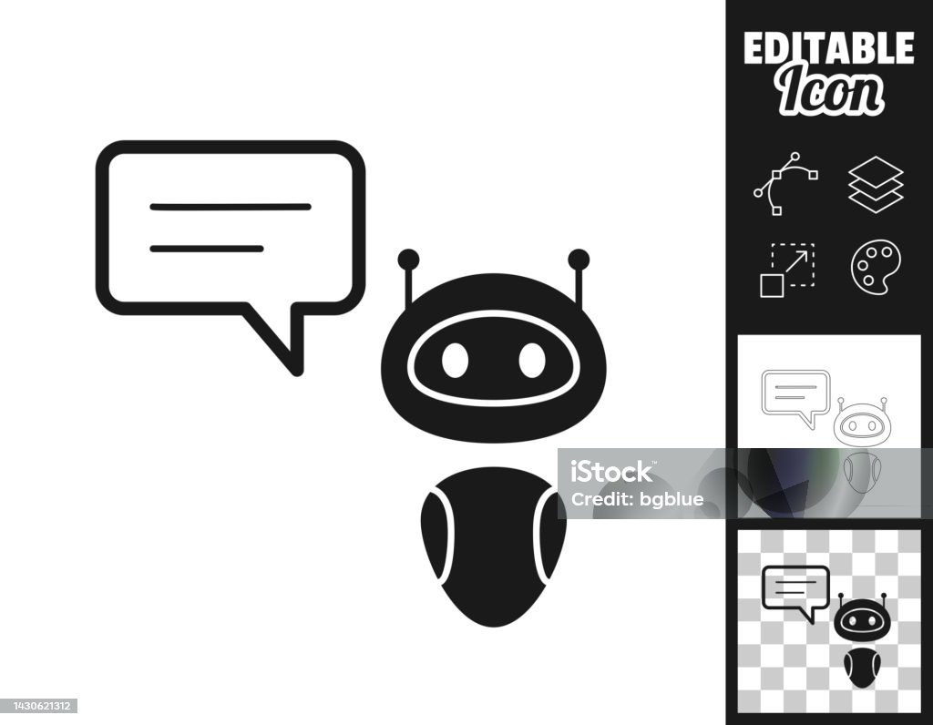 Chatbot Dengan Gelembung Ucapan Ikon Untuk Desain Mudah Diedit ... Chatbot Dengan Gelembung Ucapan Ikon Untuk Desain Mudah Diedit ...