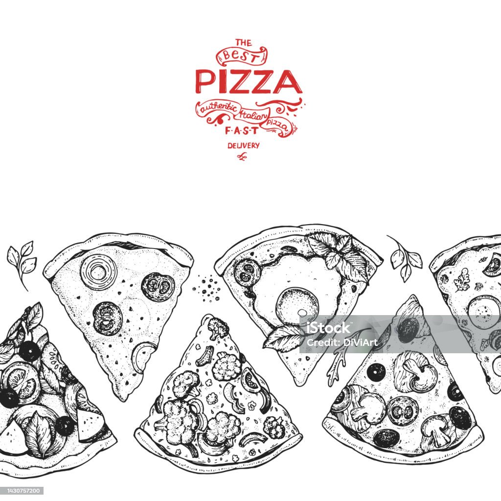 Pemandangan Pizza Italia Template Desain Menu Makanan Italia Sketsa ... Pemandangan Pizza Italia Template Desain Menu Makanan Italia Sketsa ...