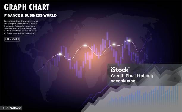 Grafik Bisnis Dunia Atau Grafik Pasar Saham Atau Grafik Perdagangan