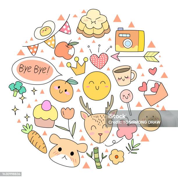 Kawaii Mengatur Lencana Patch Mode Pada Latar Belakang Lingkaran ... Kawaii Mengatur Lencana Patch Mode Pada Latar Belakang Lingkaran ...