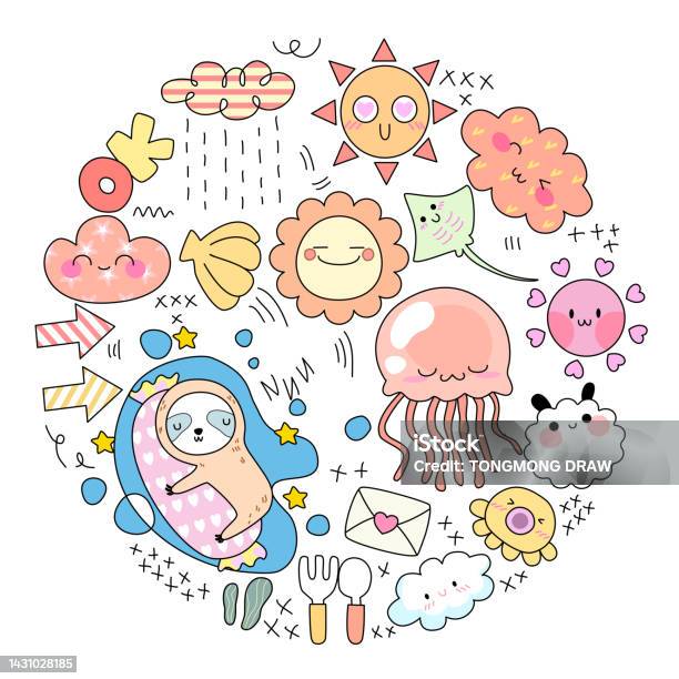 Kawaii Mengatur Lencana Patch Mode Pada Latar Belakang Lingkaran ... Kawaii Mengatur Lencana Patch Mode Pada Latar Belakang Lingkaran ...