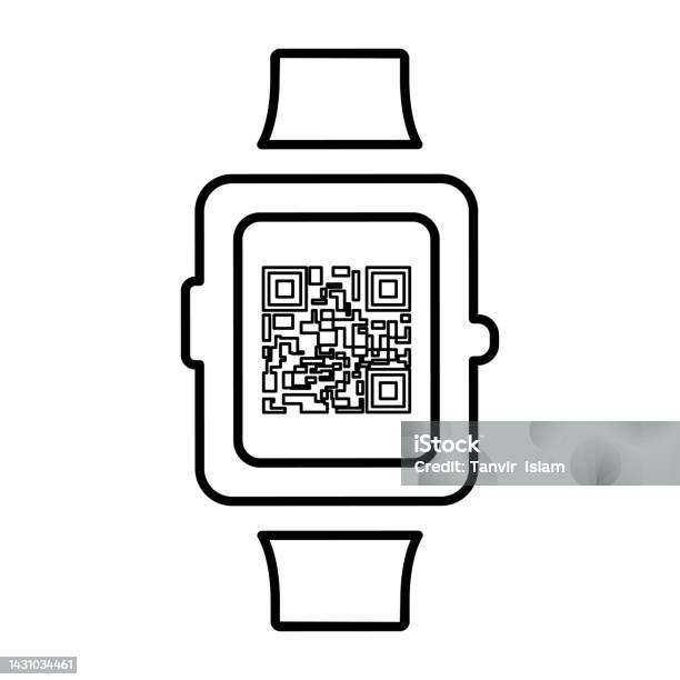Qr Code Smart Watch Icon Stock Illustration - Download Image Now ... Qr Code Smart Watch Icon Stock Illustration - Download Image Now ...