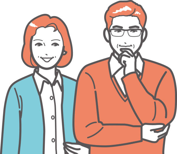 20 Middle Aged Couple Living Room Stock Illustrations Royalty Free