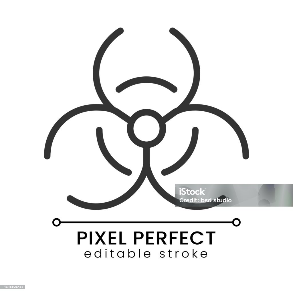 Biohazard Pixel Perfect Linear Icon Stock Illustration - Download Image ... Biohazard Pixel Perfect Linear Icon Stock Illustration - Download Image ...